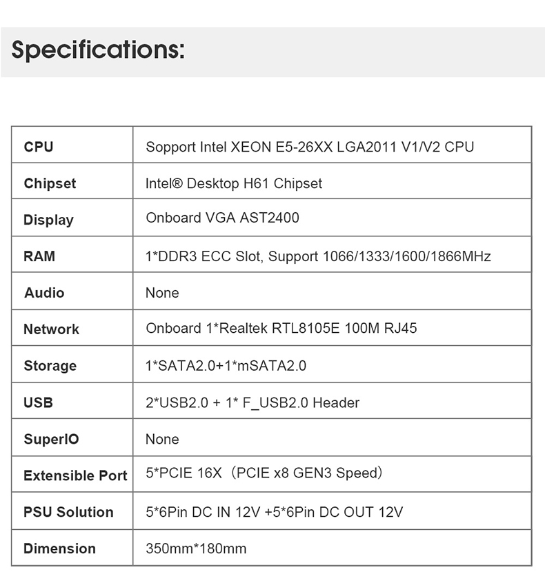 ETH79-X5 Barebone System mining machine
