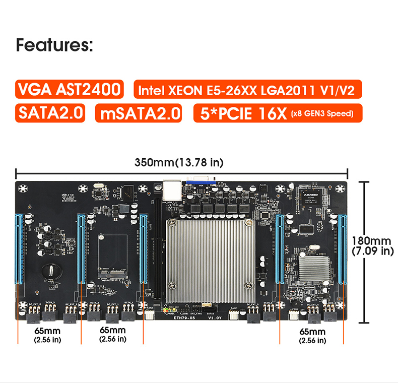 ETH79-X5 Barebone System mining machine
